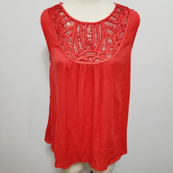 Sundance | Tops | Sundance Red Easy Elegance Shirred Tank Size Medium ...